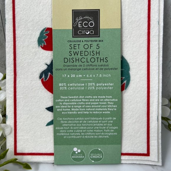 Ciroa | Kitchen | Set Of 5 Fruit Pattern Ciroa Go Eco Swedish ...